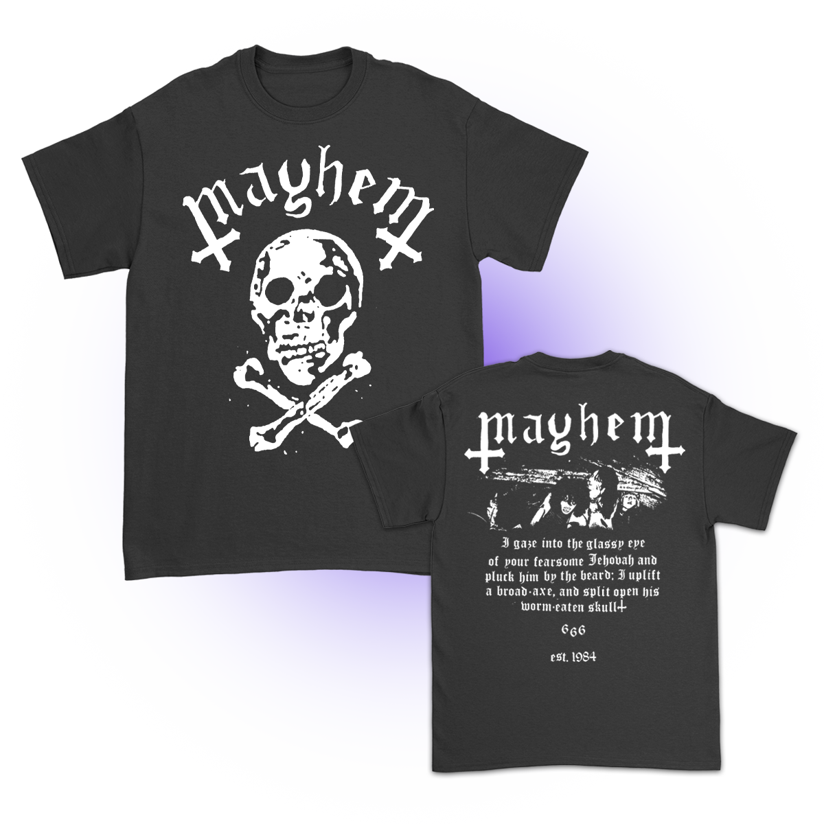 Est. 1984 Skull Tee (Black) – Mayhem Store US